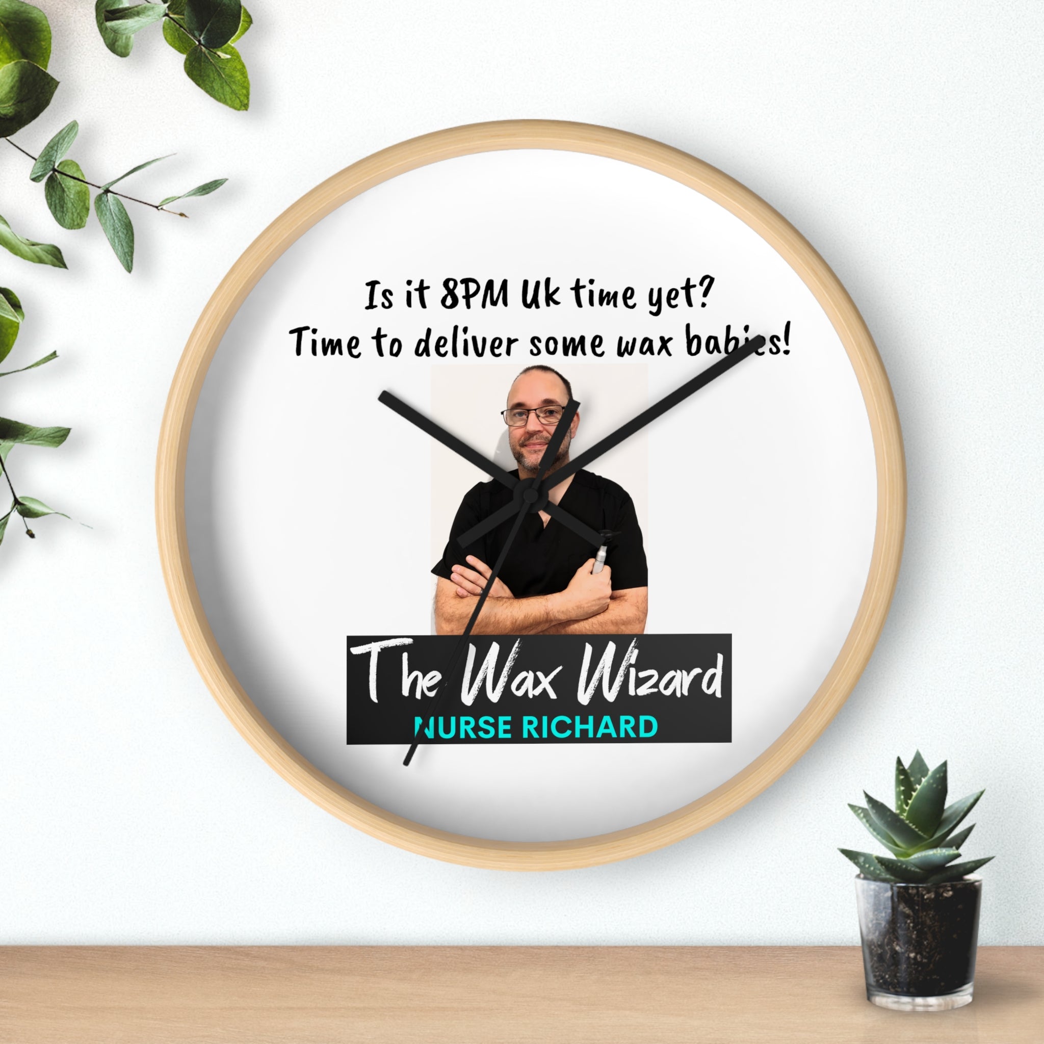 Wall Clock – Nurse Richard- The Wax Wizard